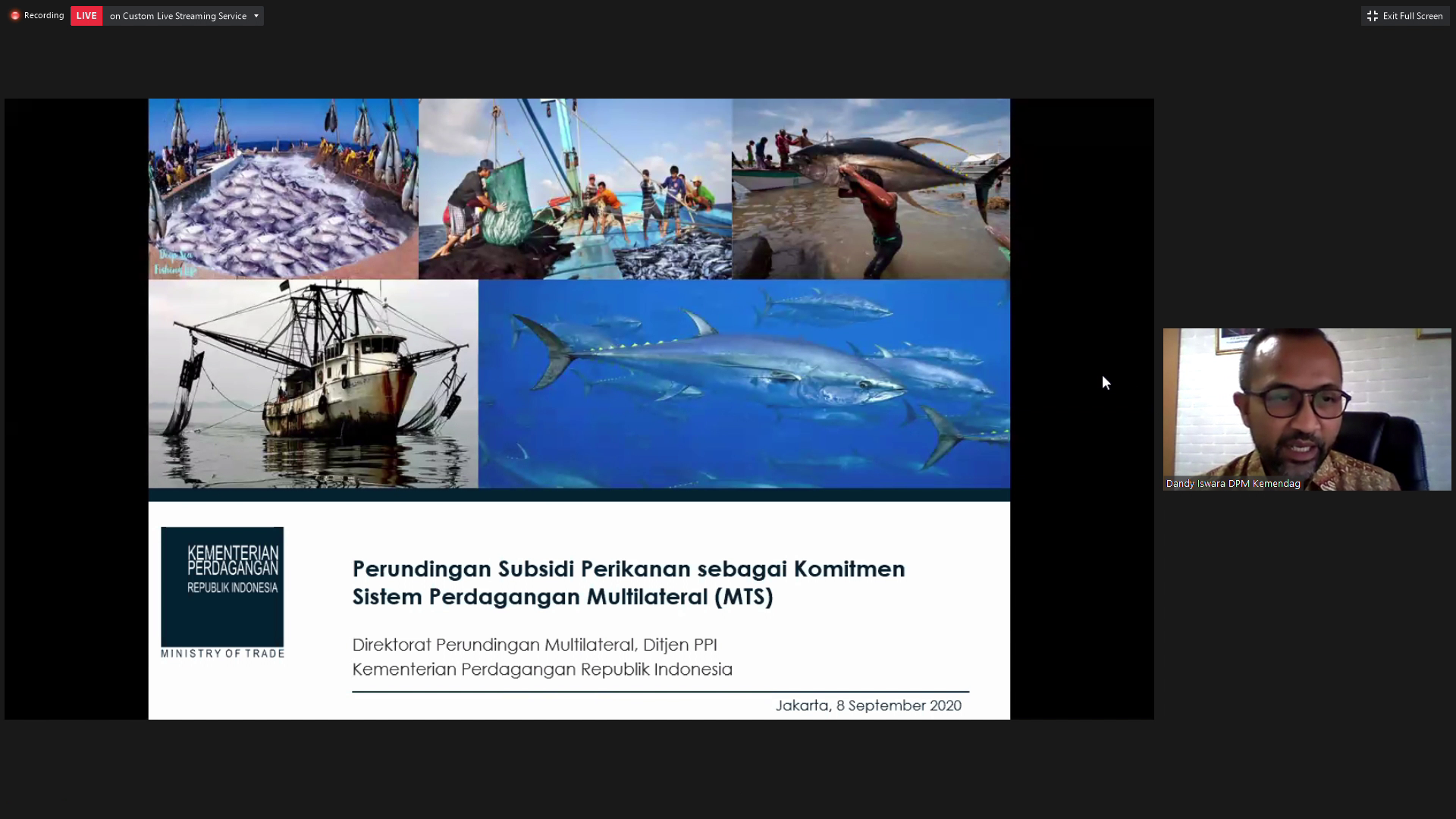 Online Workshop Perkembangan Perundingan Fisheries Subsidies di WTO, 8 ...